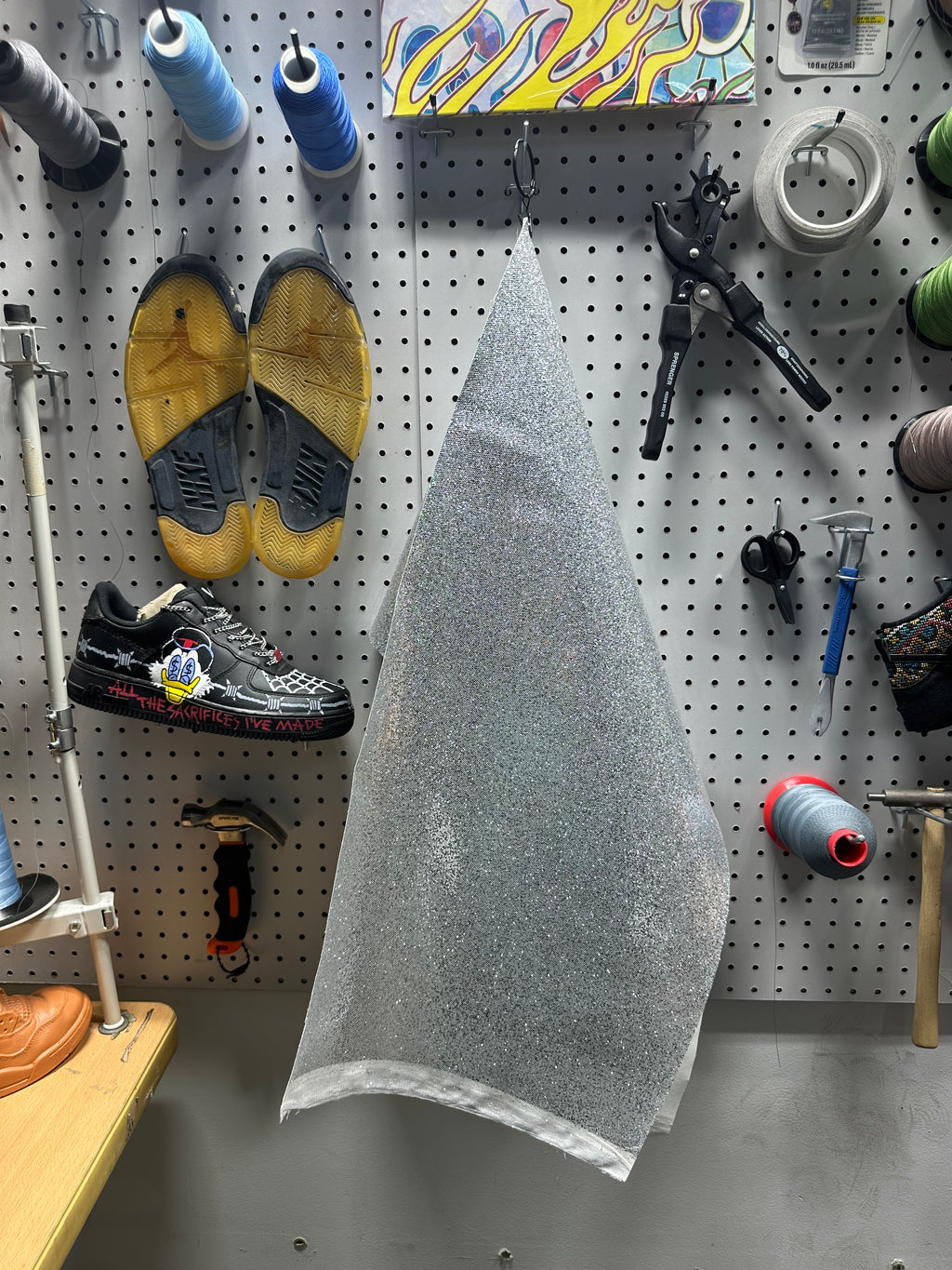 Leather - Glitter Silver PU – Majorwavezlab